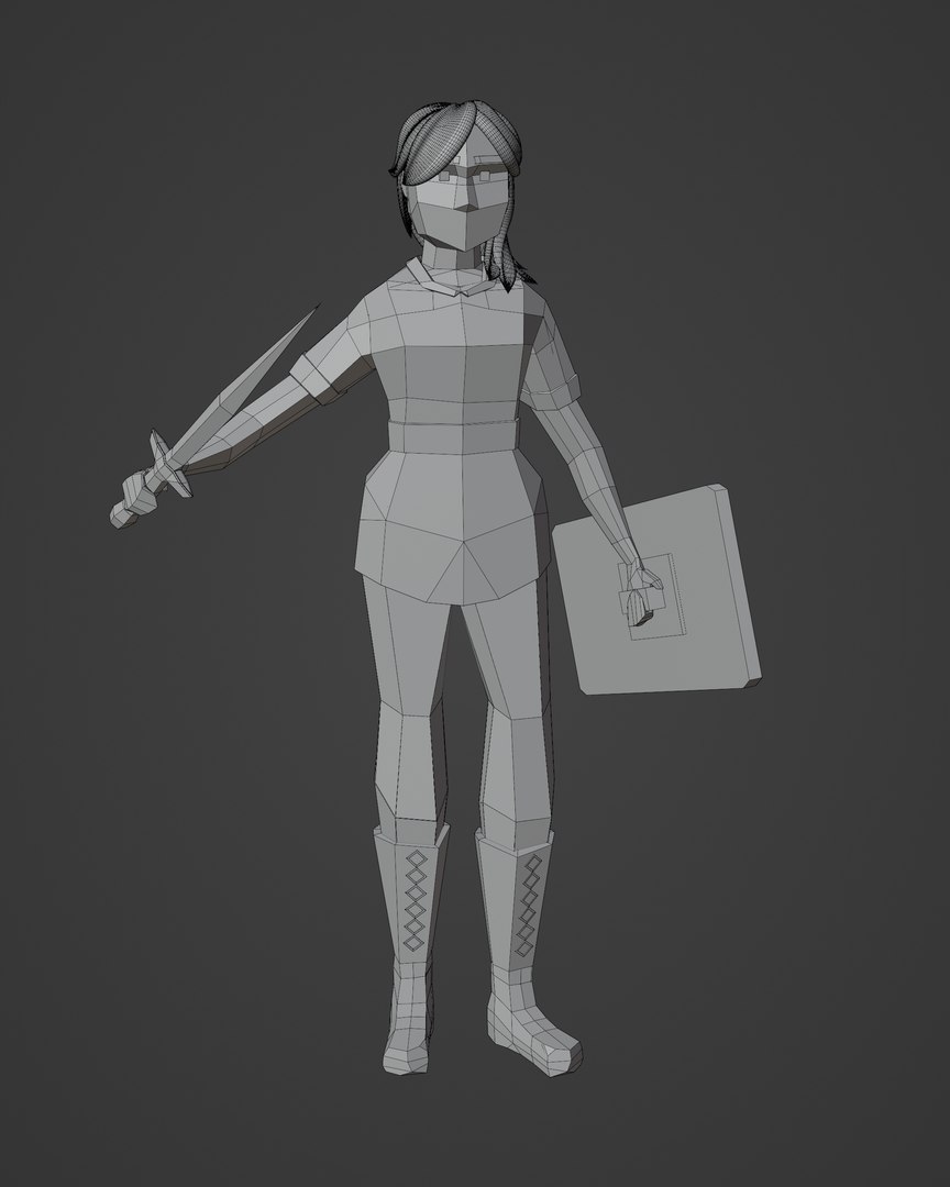 3D Model Stylized Alex Minecraft Low-poly - TurboSquid 1939459