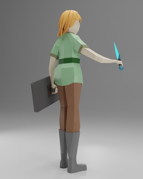 modelo 3d Alex estilizado Minecraft low-poly - TurboSquid 1939459
