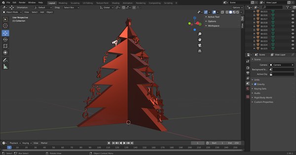 Christmas tree feet height model - TurboSquid 1656543