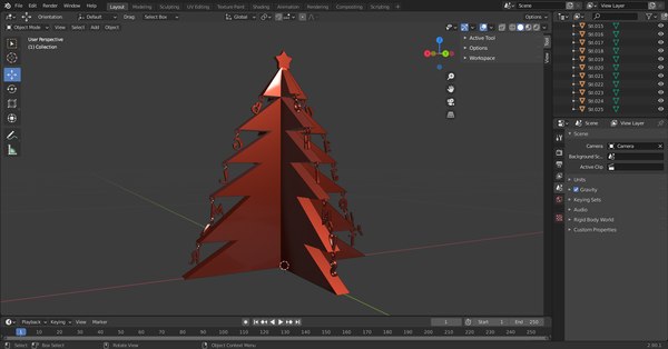 Christmas tree feet height model - TurboSquid 1656543