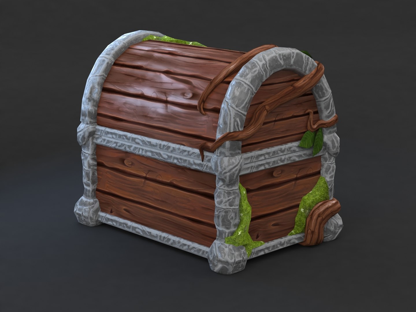 Magic wooden chest model - TurboSquid 1589693