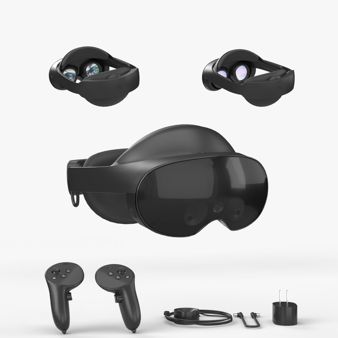 Meta Quest Pro With Meta Quest Touch Pro 3D Model - TurboSquid 2155930