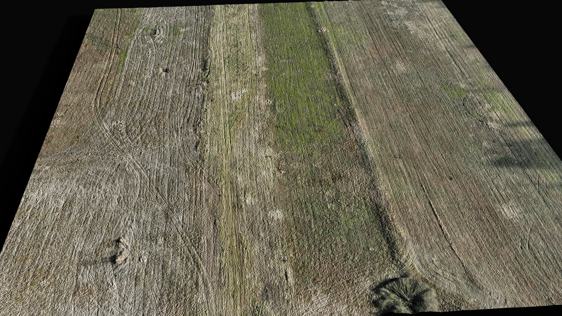 3D Landscape Grass Field Large Area 150m Part2 Drone Scan Model ...