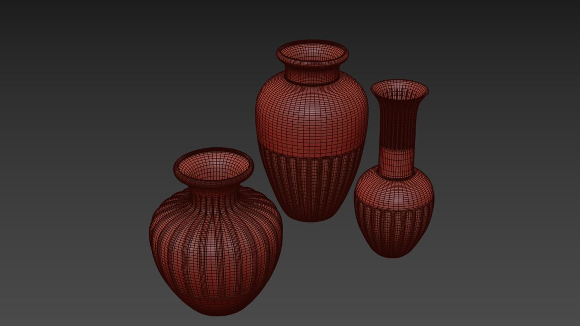 Cannelee Terracotta Vases By Athena Calderone 3D - TurboSquid 2227979