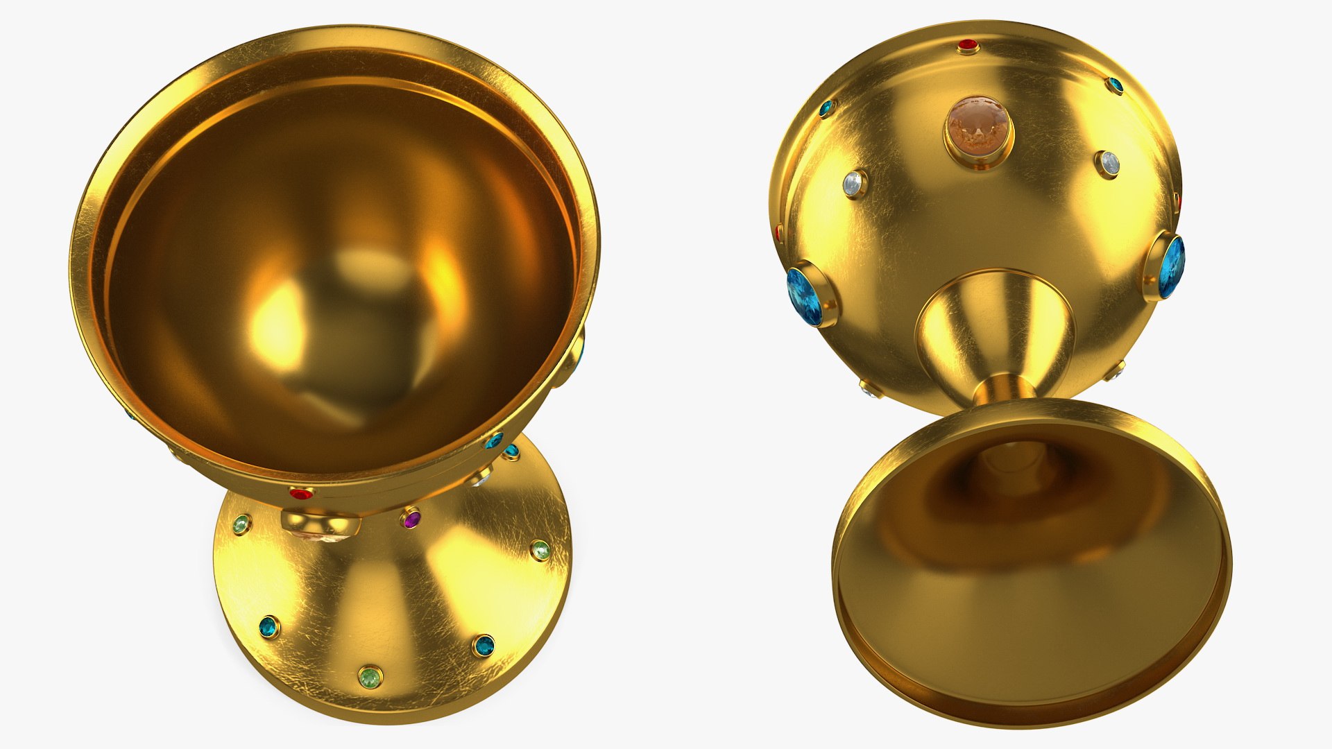 Jeweled cups 3D model - TurboSquid 1620472