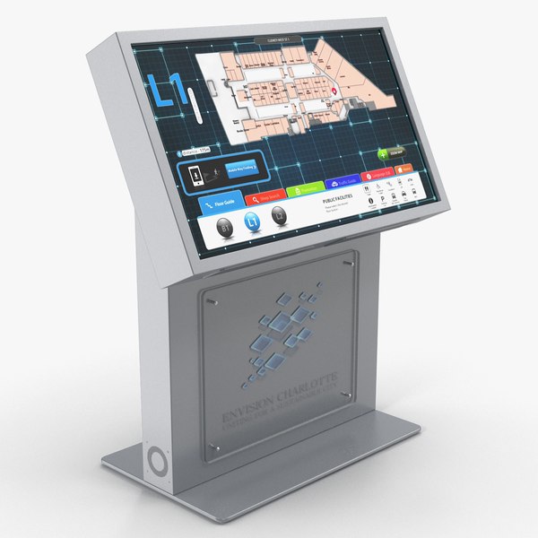 3D information kiosk touch screen model - TurboSquid 1217823