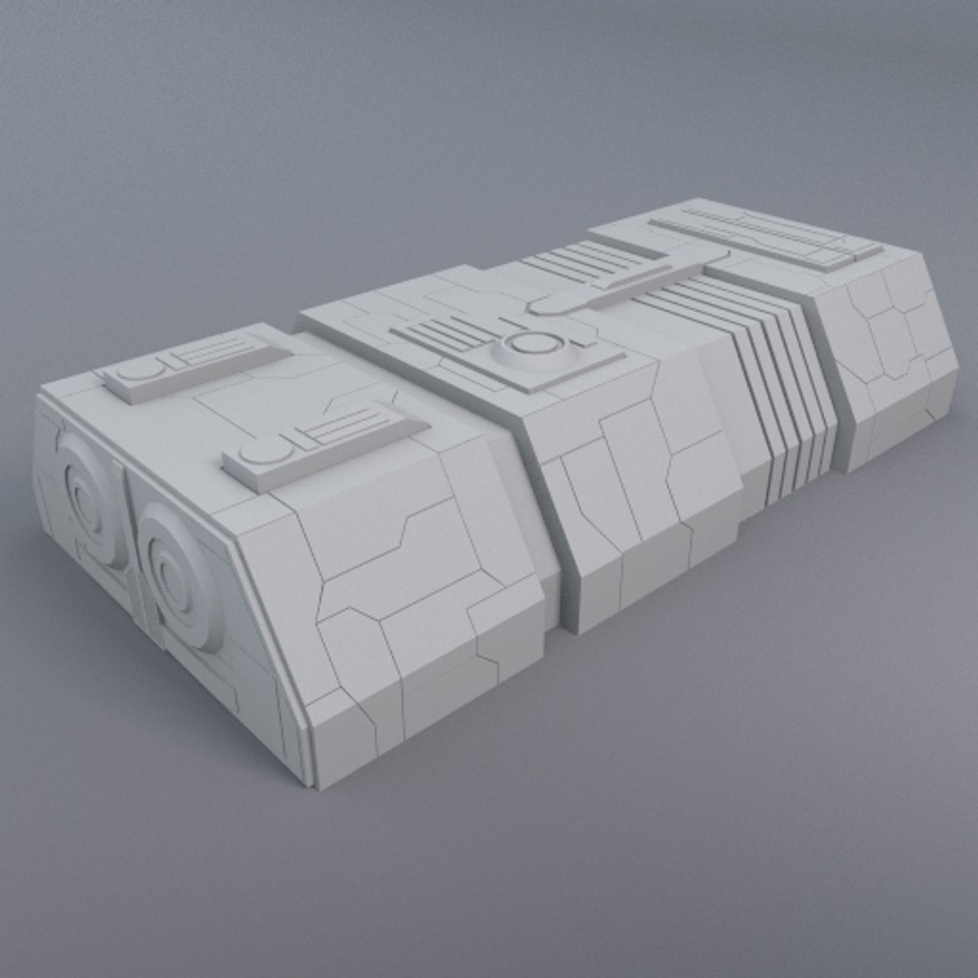 Greeble Structure 3d Model
