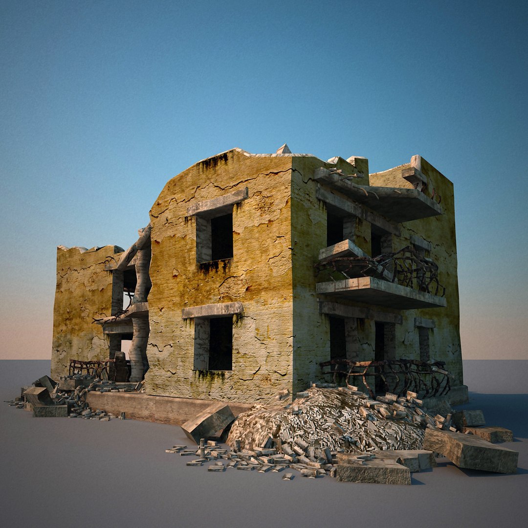 3dsmax Destroyed House V3
