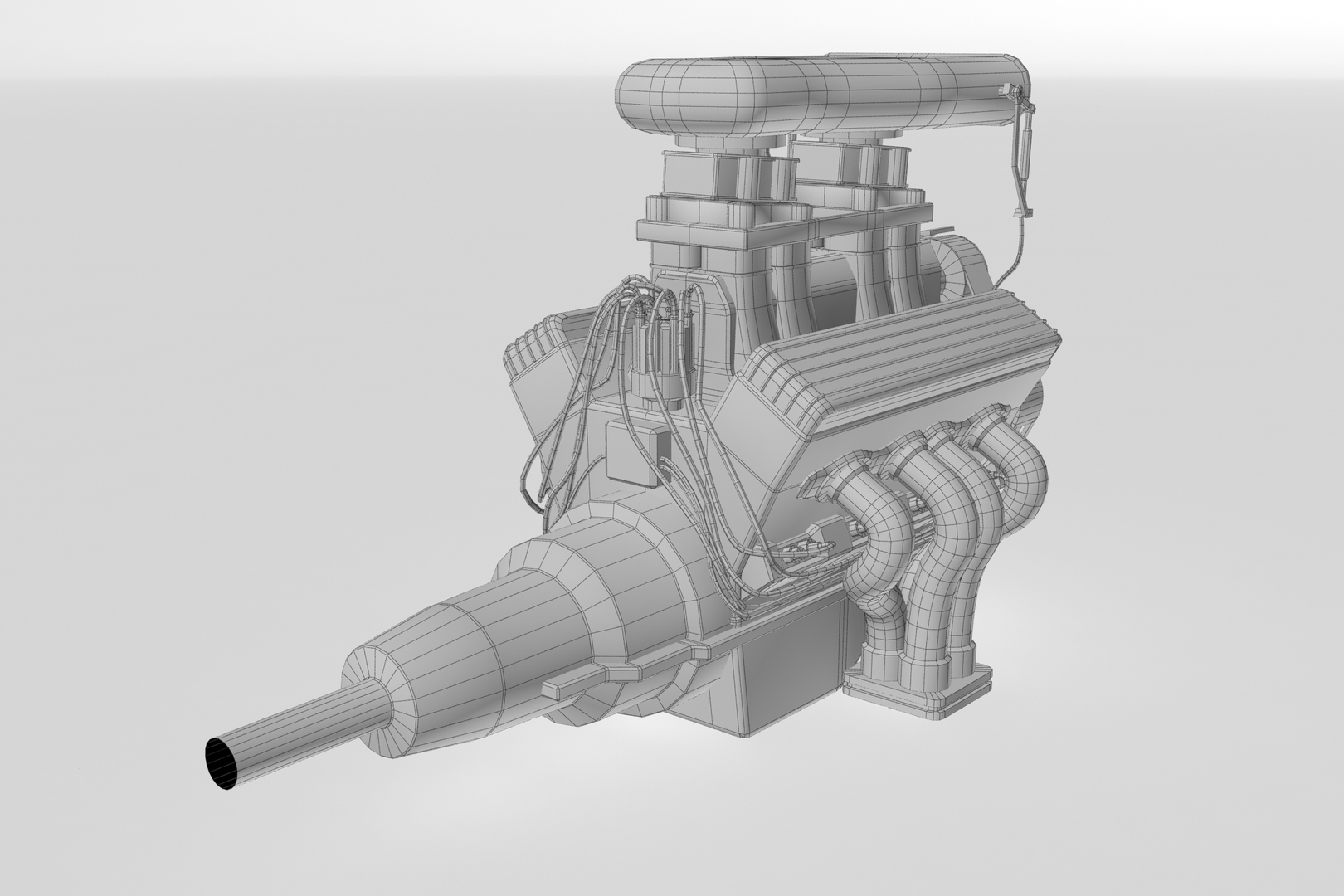 3D v8 engine - TurboSquid 1703456