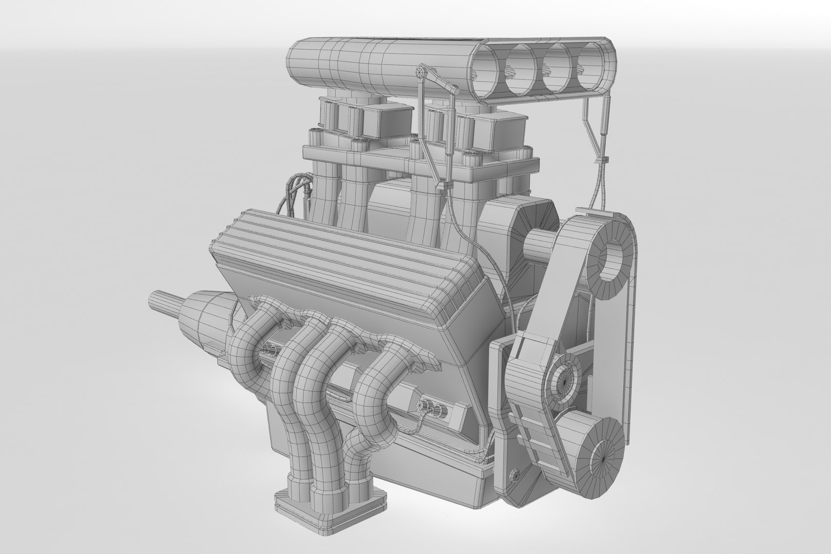 3D V8 Engine - TurboSquid 1703456