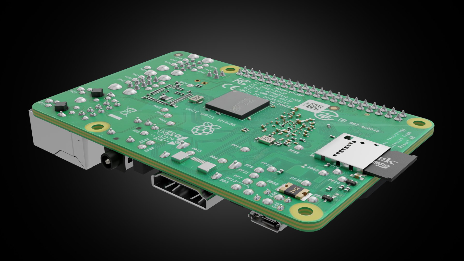 Raspberry Pi 3B Plus Model - TurboSquid 2248001