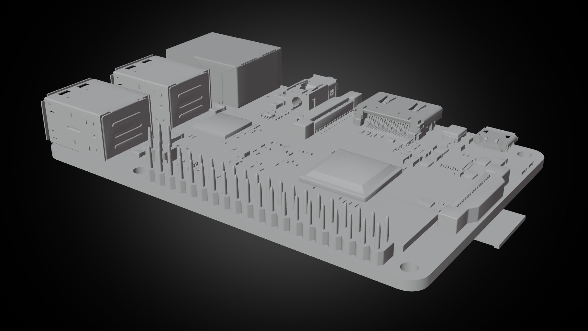 Raspberry Pi 3B Plus Model - TurboSquid 2248001