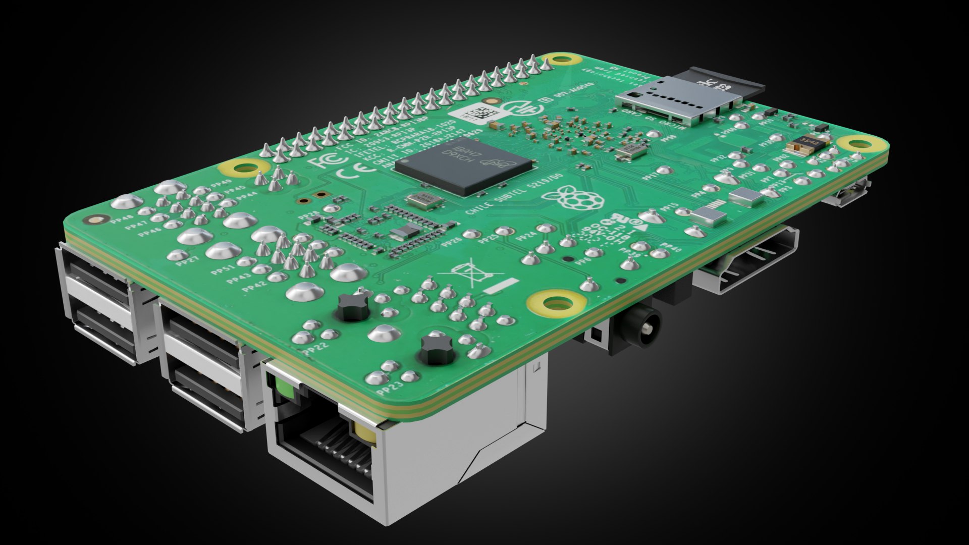 Raspberry Pi 3B Plus Model - TurboSquid 2248001