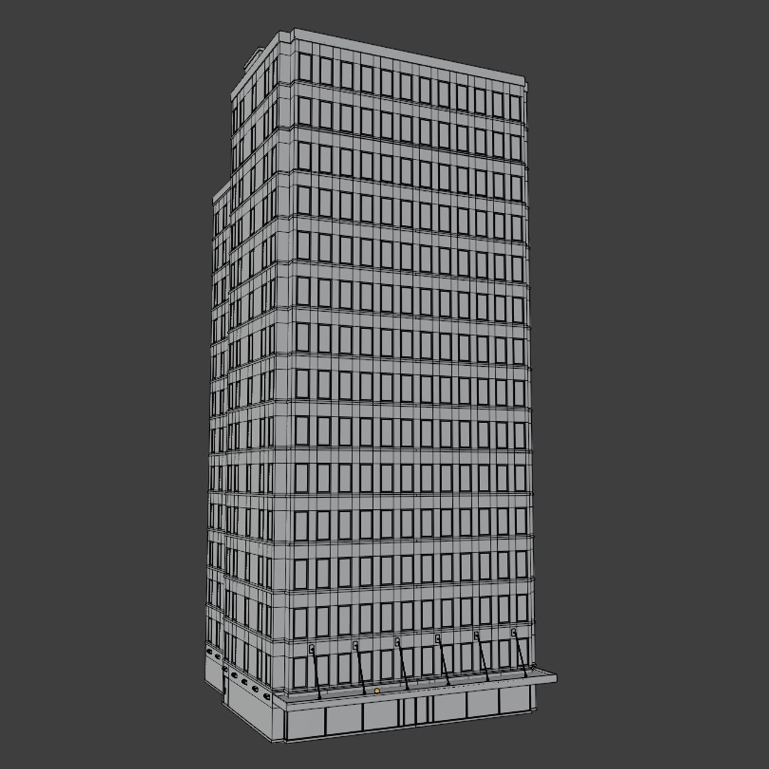 3D Semi Realistic - Simple High Rise Building 001 - TurboSquid 2384231