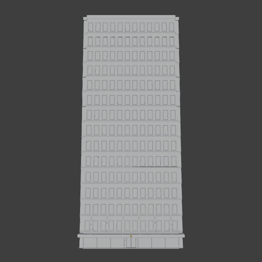 3D Semi Realistic - Simple High Rise Building 001 - TurboSquid 2384231