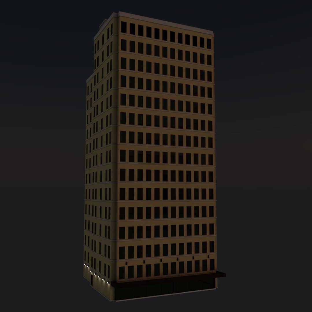 3D Semi Realistic - Simple High Rise Building 001 - TurboSquid 2384231
