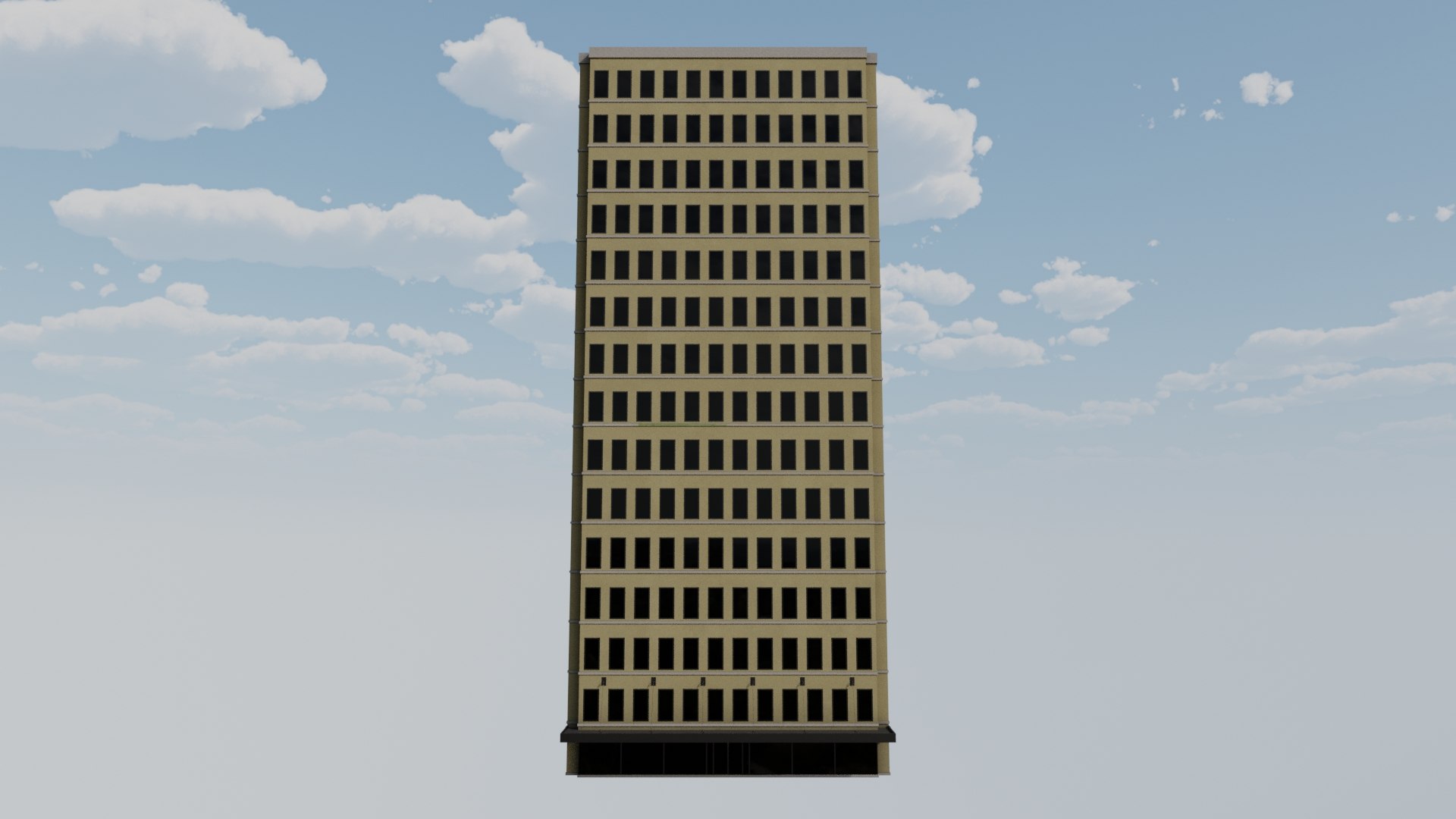 3D Semi Realistic - Simple High Rise Building 001 - TurboSquid 2384231