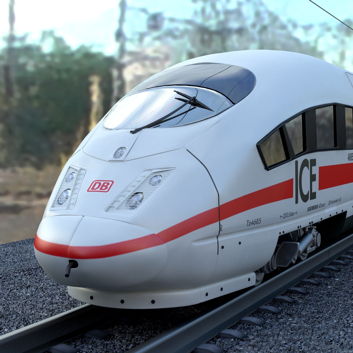高速列车Ice3 + Rails3D模型 - TurboSquid 805733