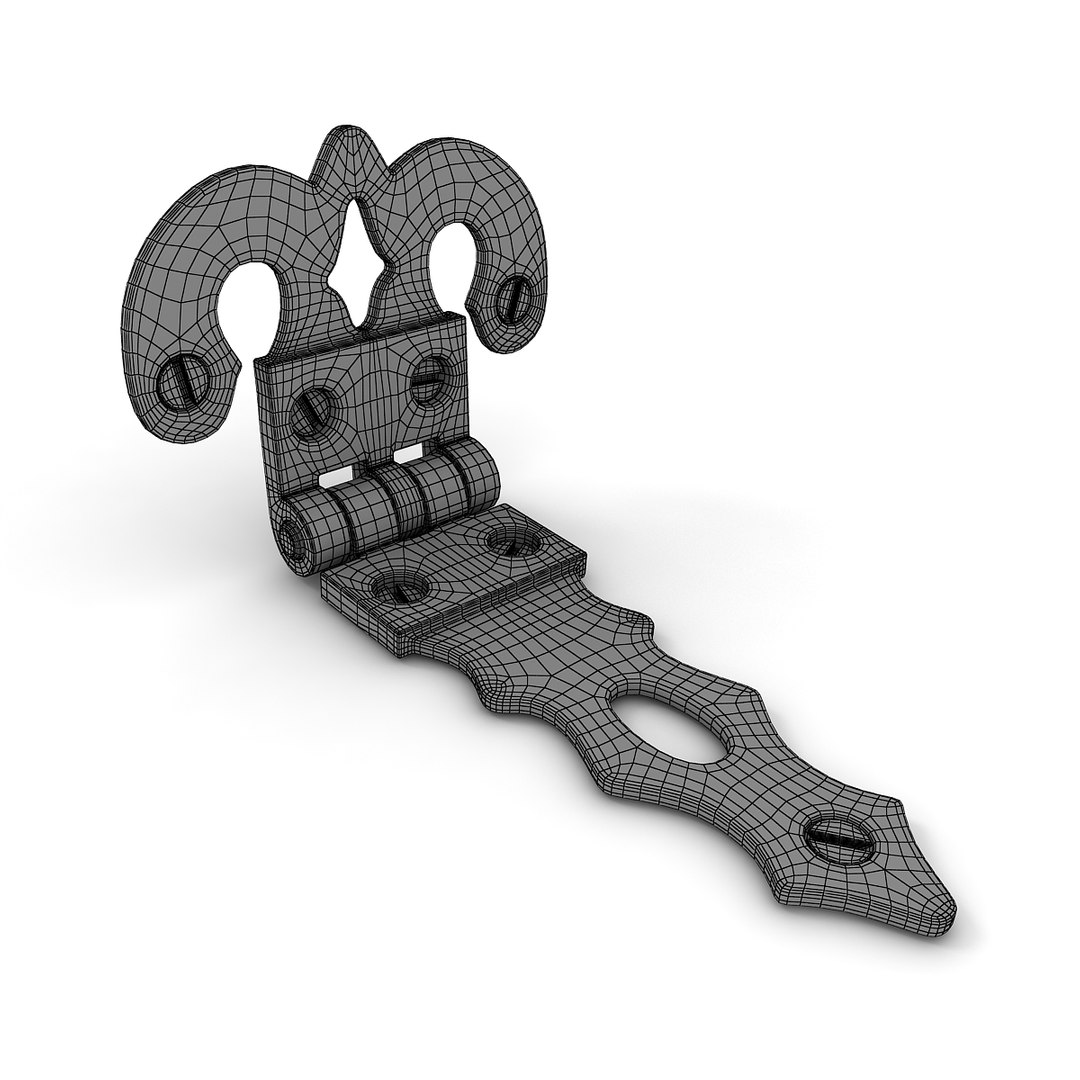 Retro Door Gate Hinge 3ds