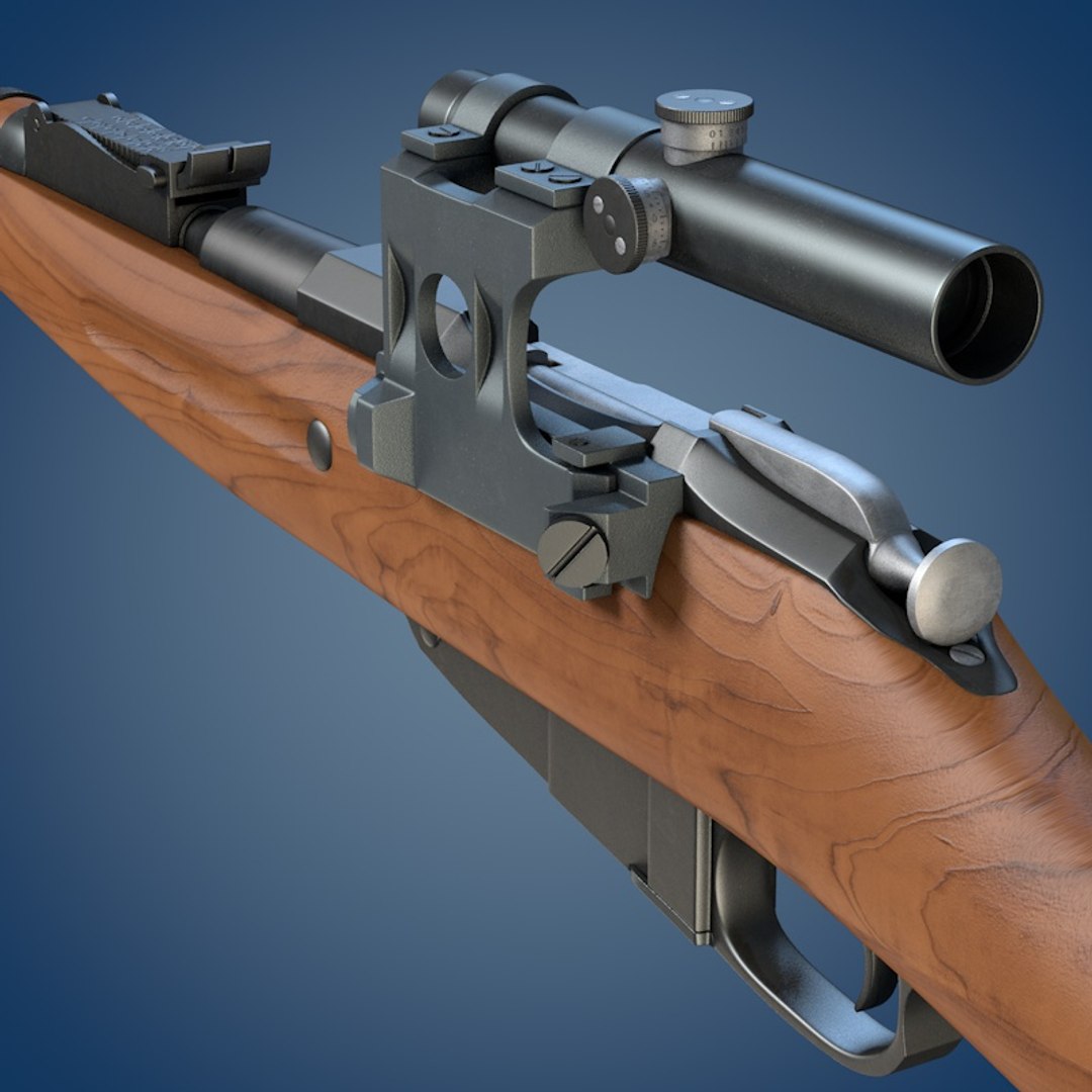 Mosin Rifle Sniper Scope 3d Model