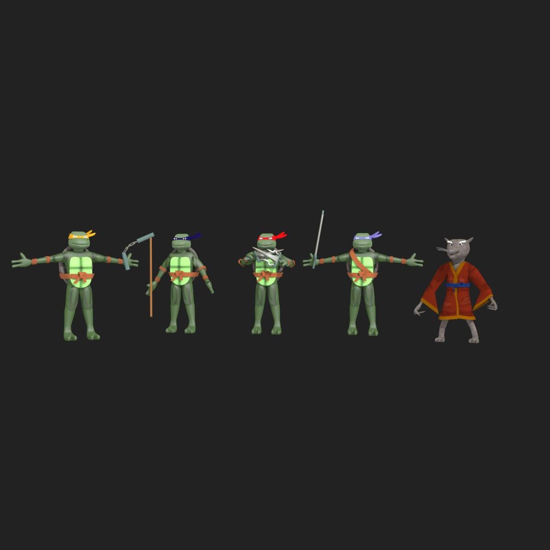 Rigged TMNT Ninja Turtle 3D Model - TurboSquid 1723512