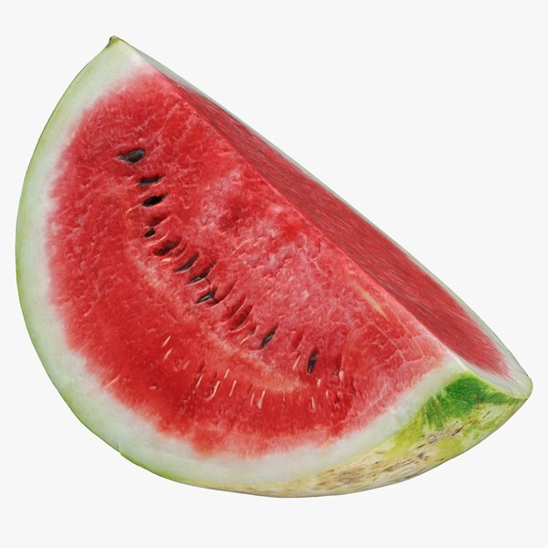 3D watermelon quarter cut 01 model - TurboSquid 1526377
