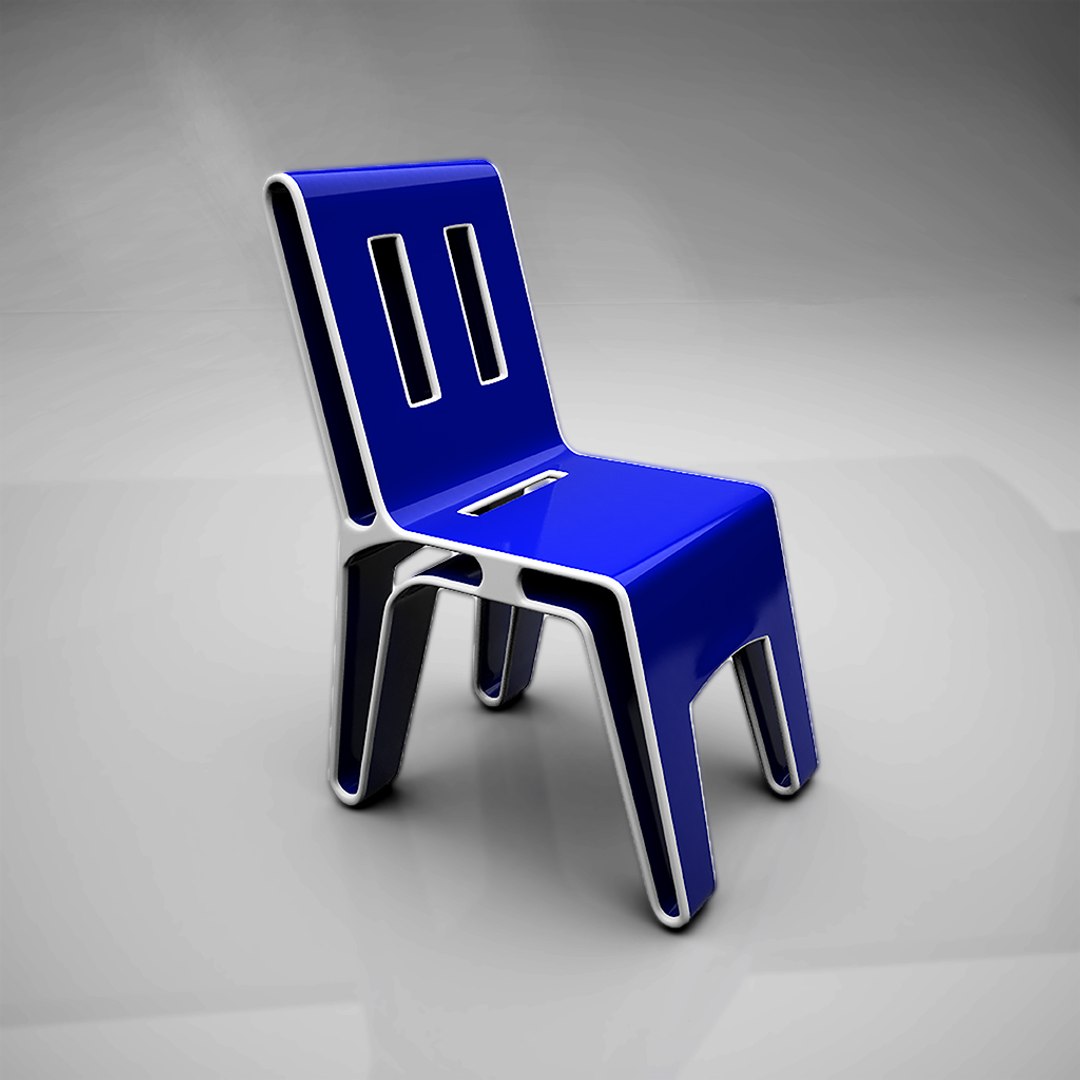 3d Plastic Chair Model
