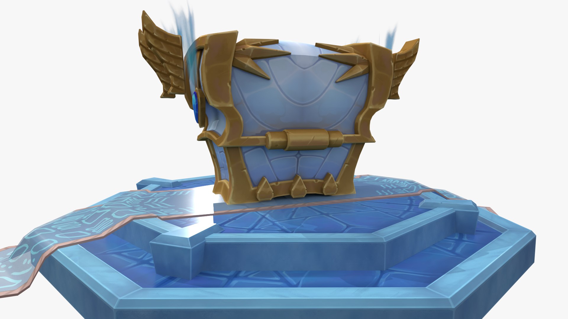 3D Model Chest Stylized Fantasy Treasure Royal Reward Box Cartoon ...