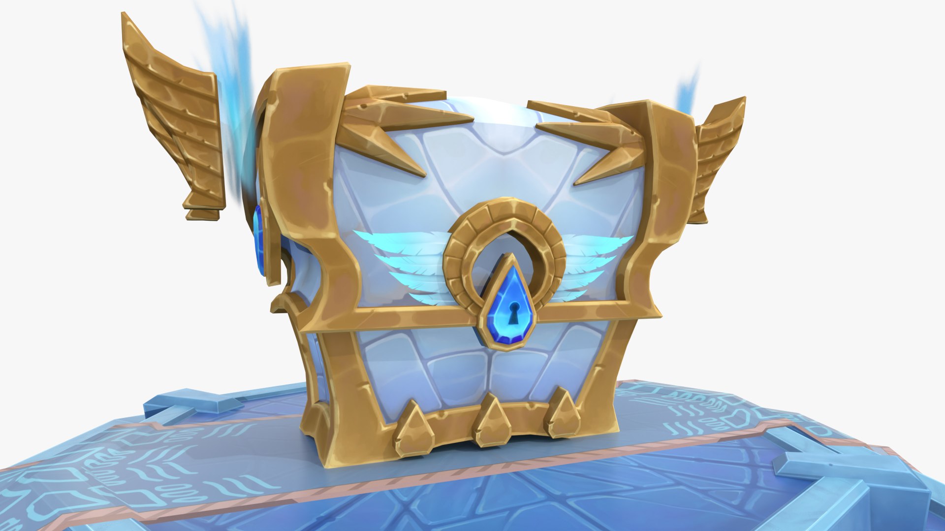 3D Model Chest Stylized Fantasy Treasure Royal Reward Box Cartoon ...