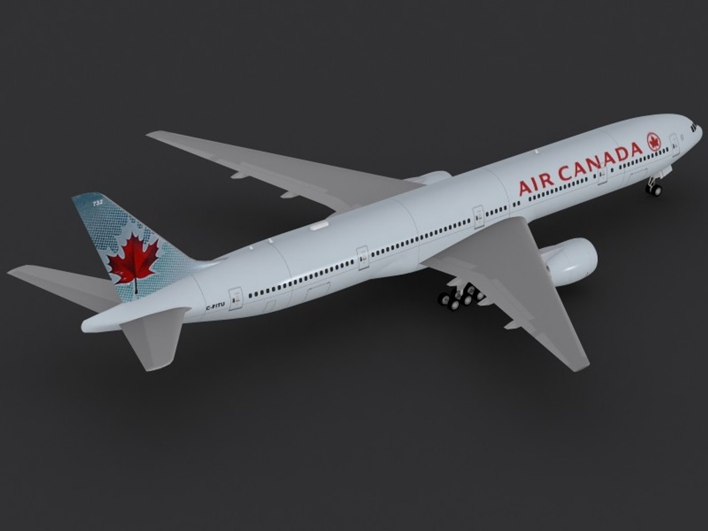 B 777-300 Er Air Canada 3d Model