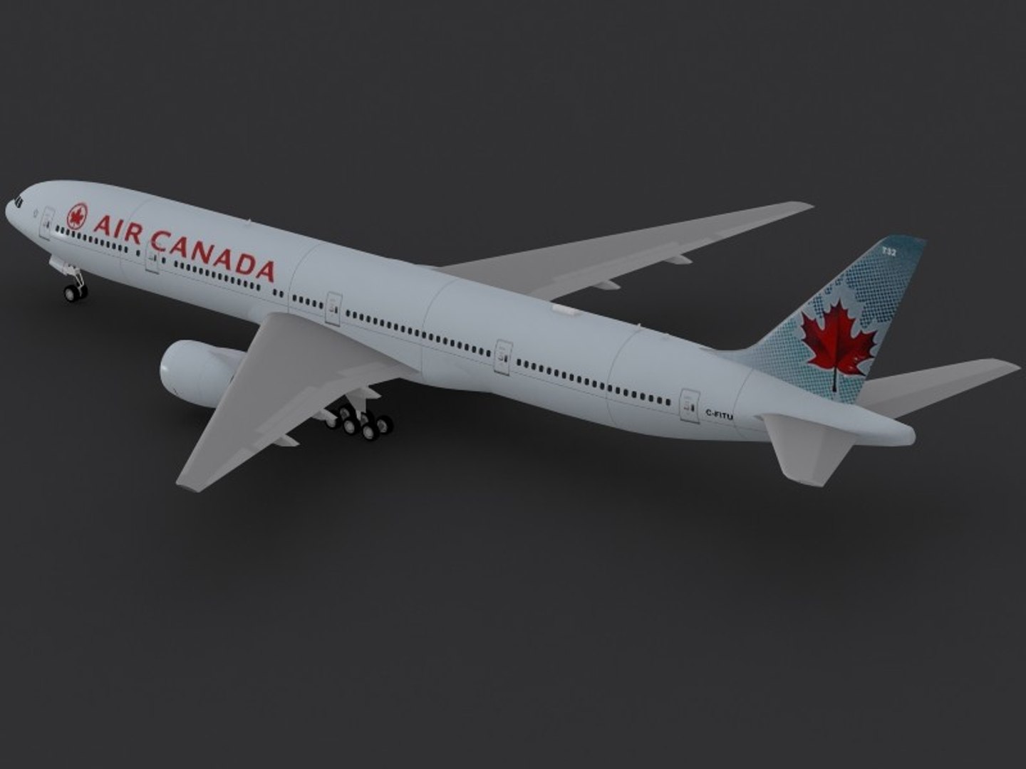 B 777-300 Er Air Canada 3d Model