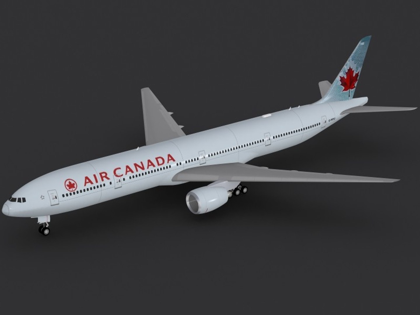 B 777-300 Er Air Canada 3d Model