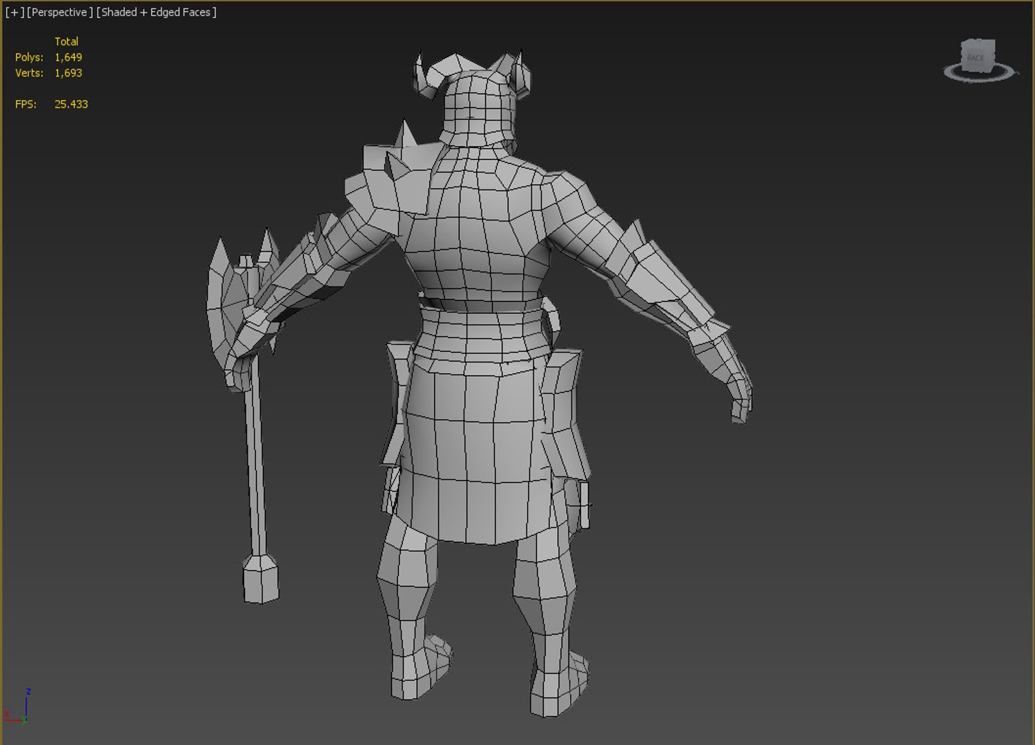 3d war warrior model