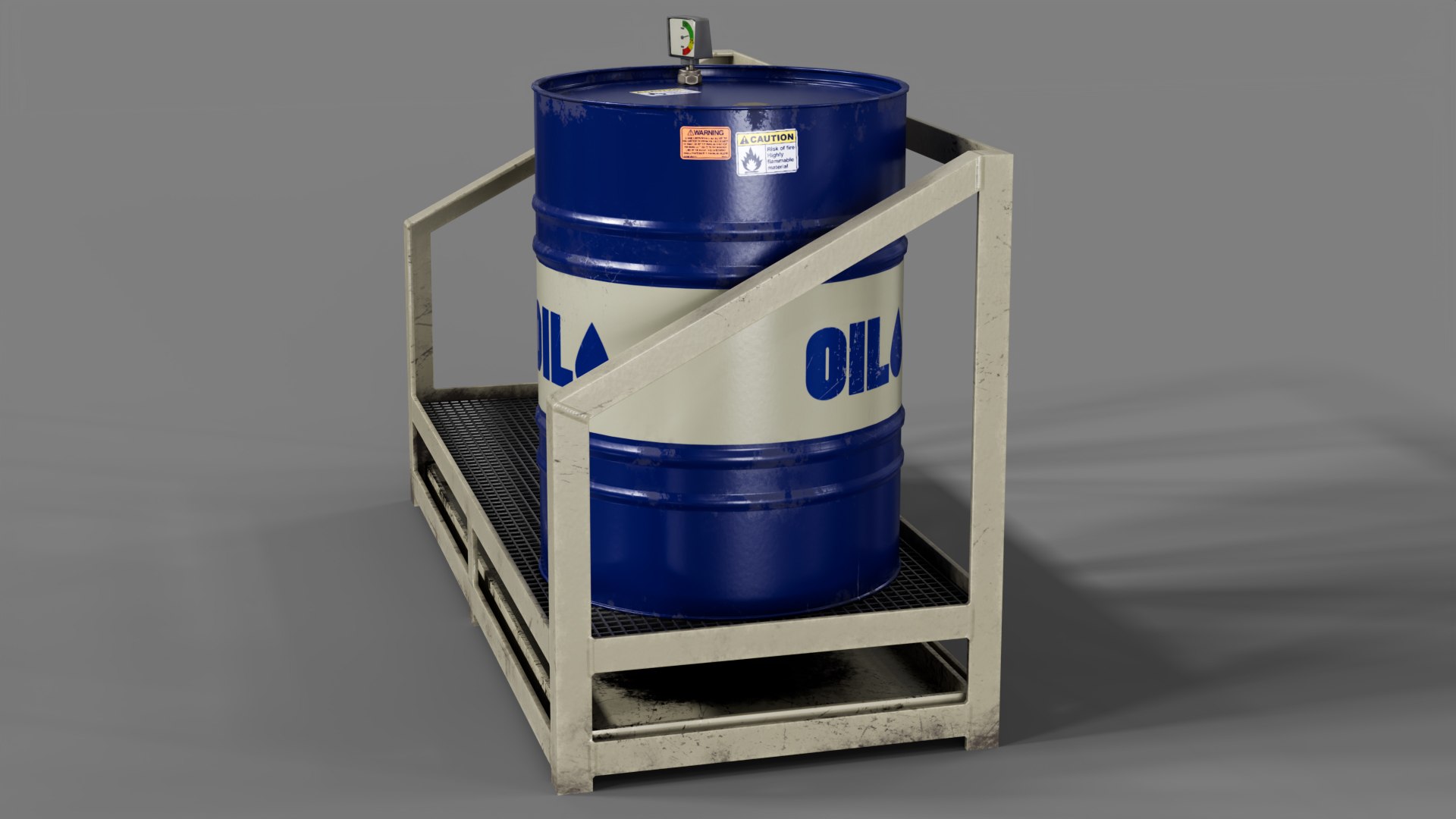 Barrel On Stand Model - TurboSquid 2335282