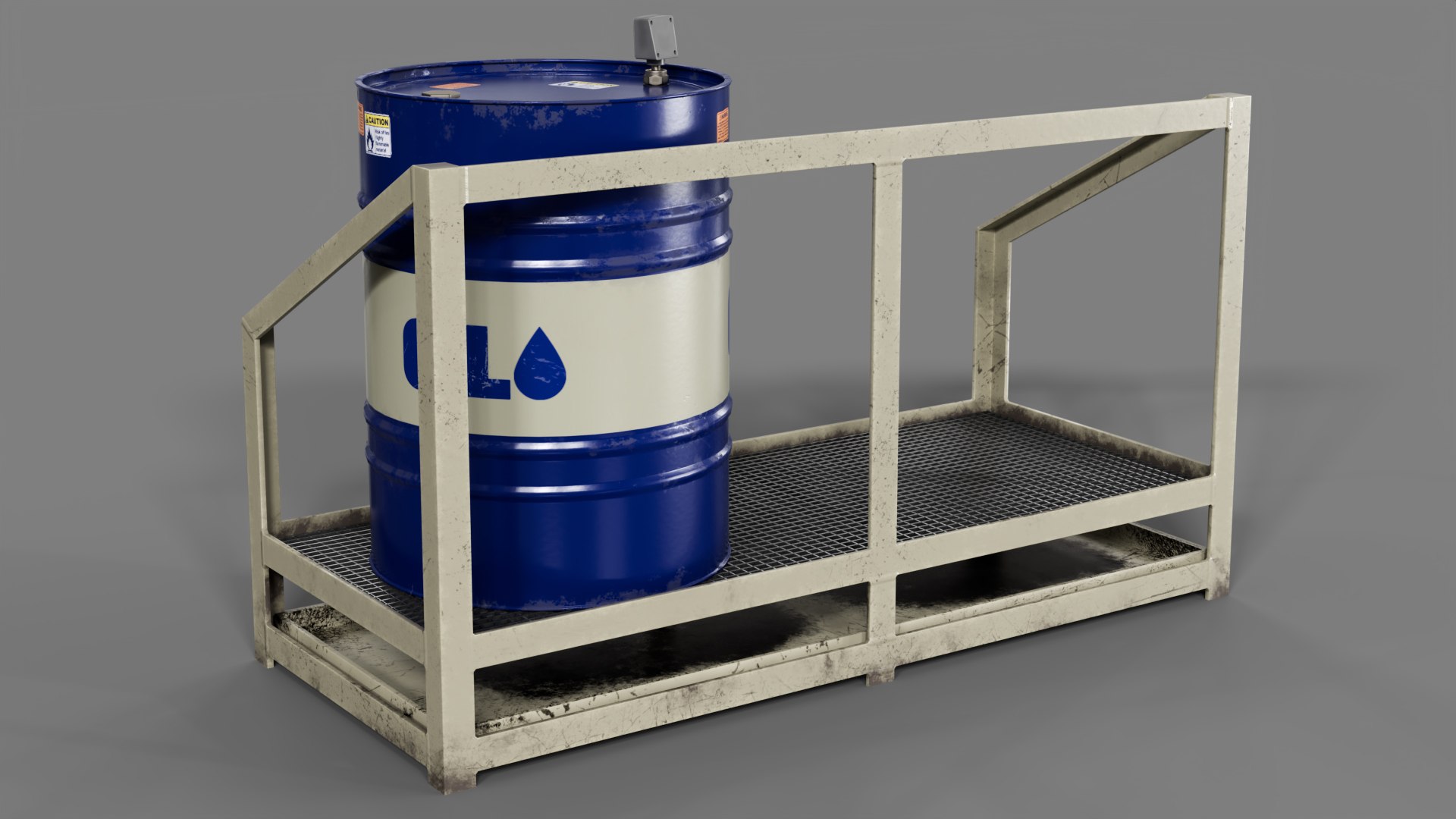 Barrel On Stand Model - TurboSquid 2335282