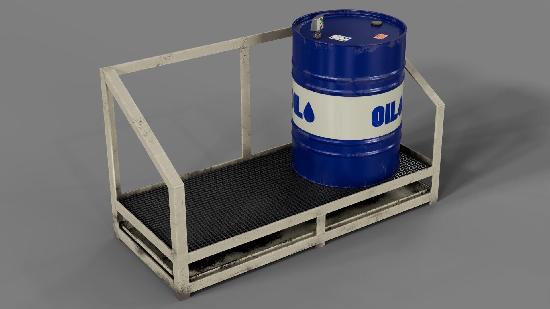 Barrel On Stand Model - TurboSquid 2335282