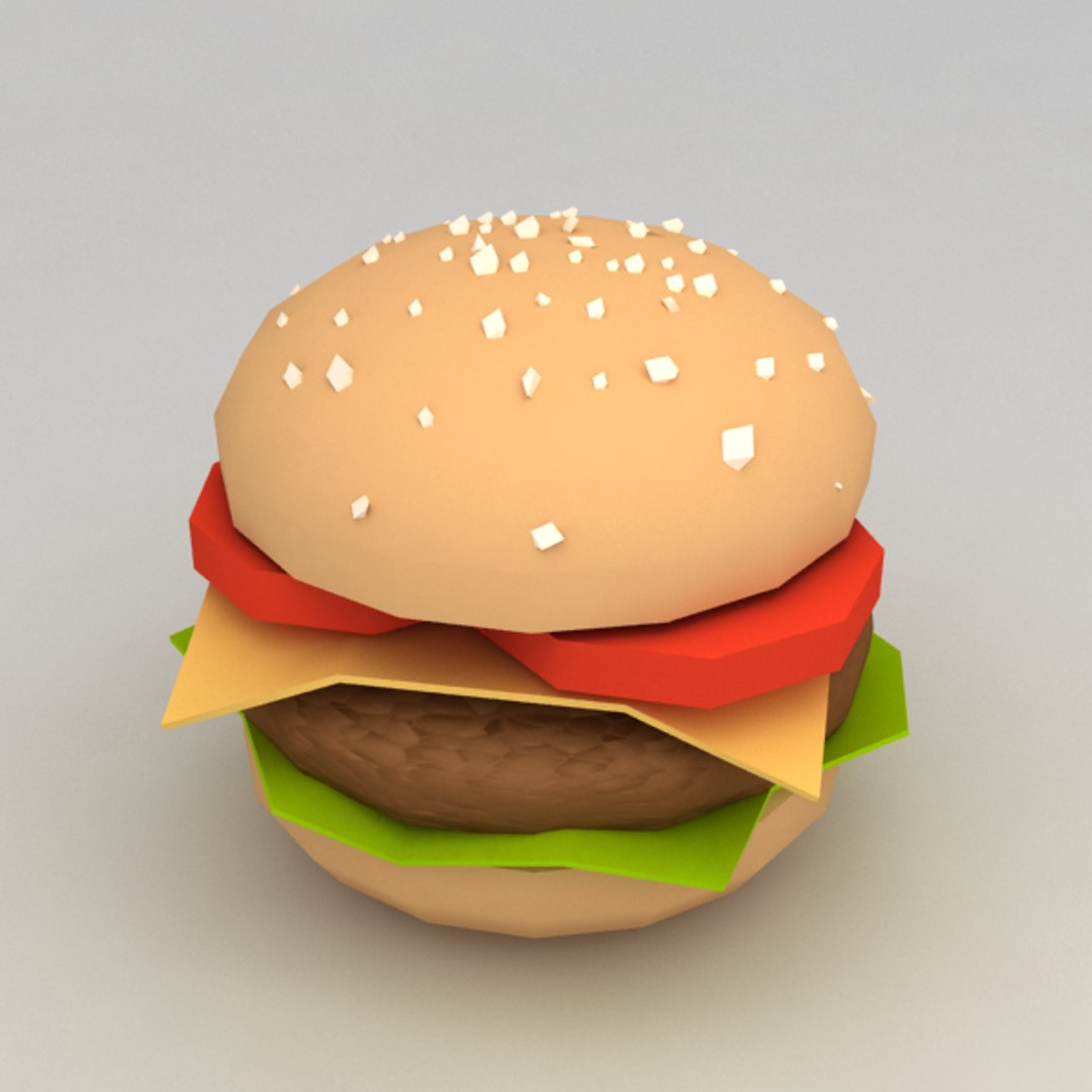 3d Hamburger Minimalistic Model