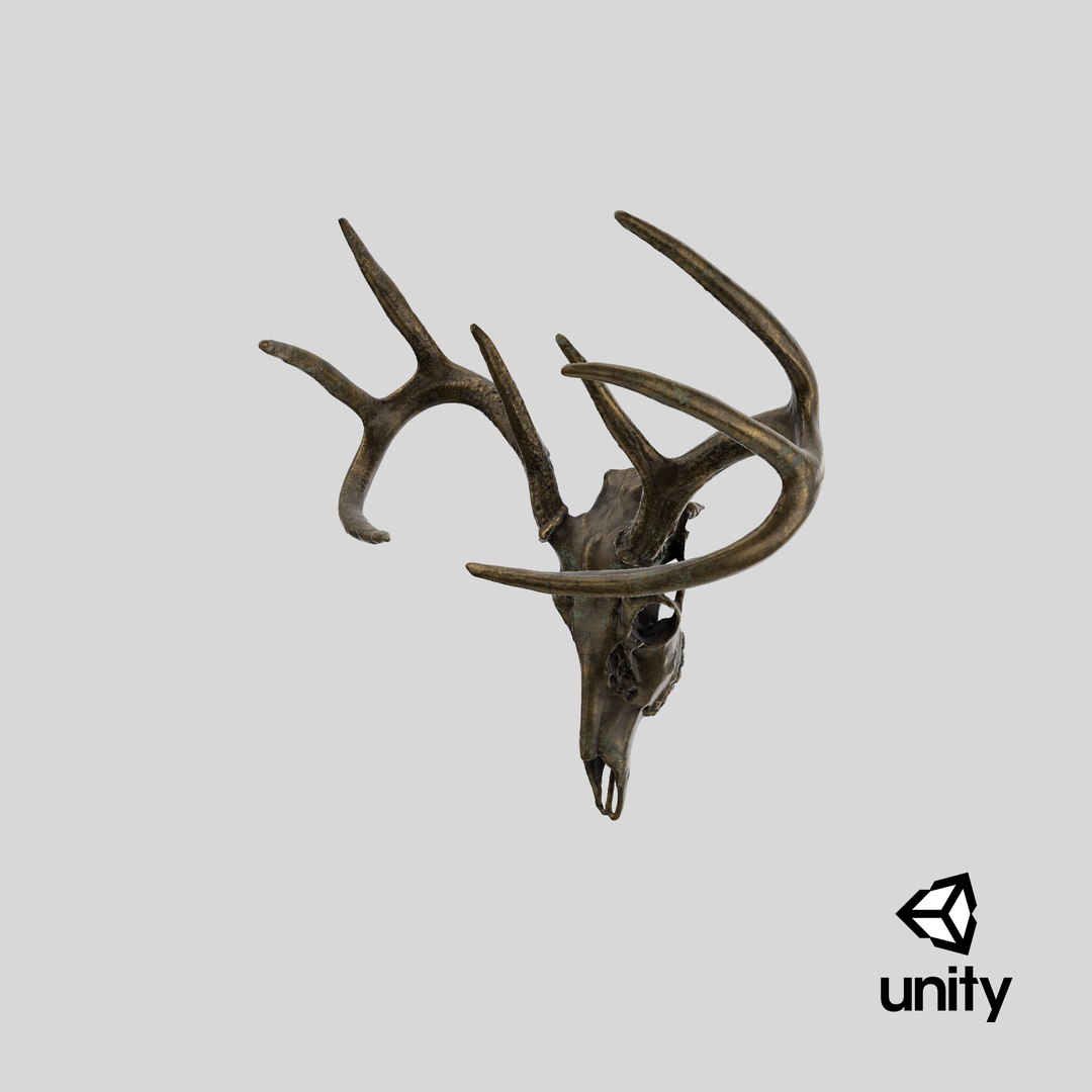 Deer Skull Old Bronze 3D Model - TurboSquid 1896357