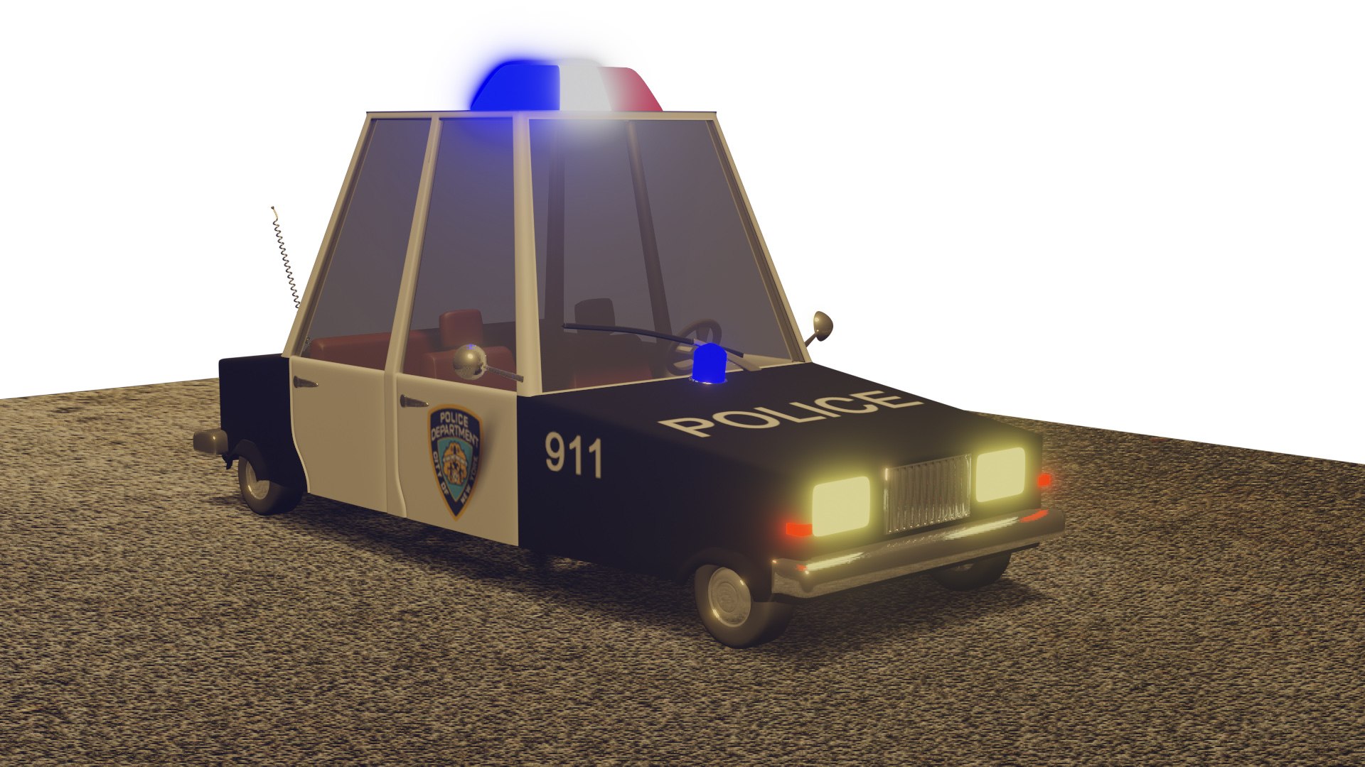 Police car model - TurboSquid 1425493