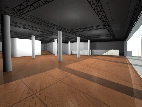 architectural space gallery 3d model