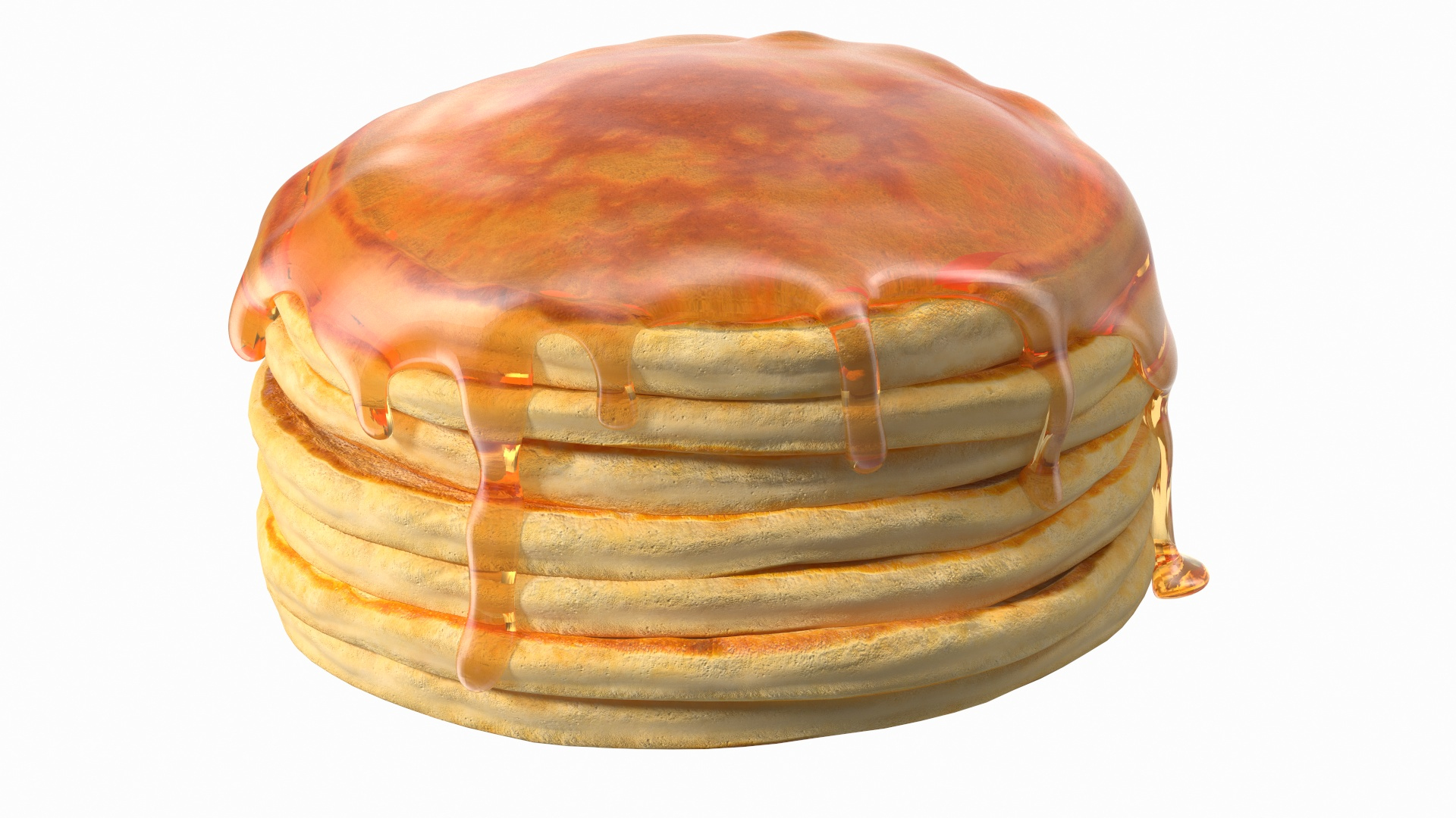 3D Pancakes Poured with Syrup model - TurboSquid 1947989