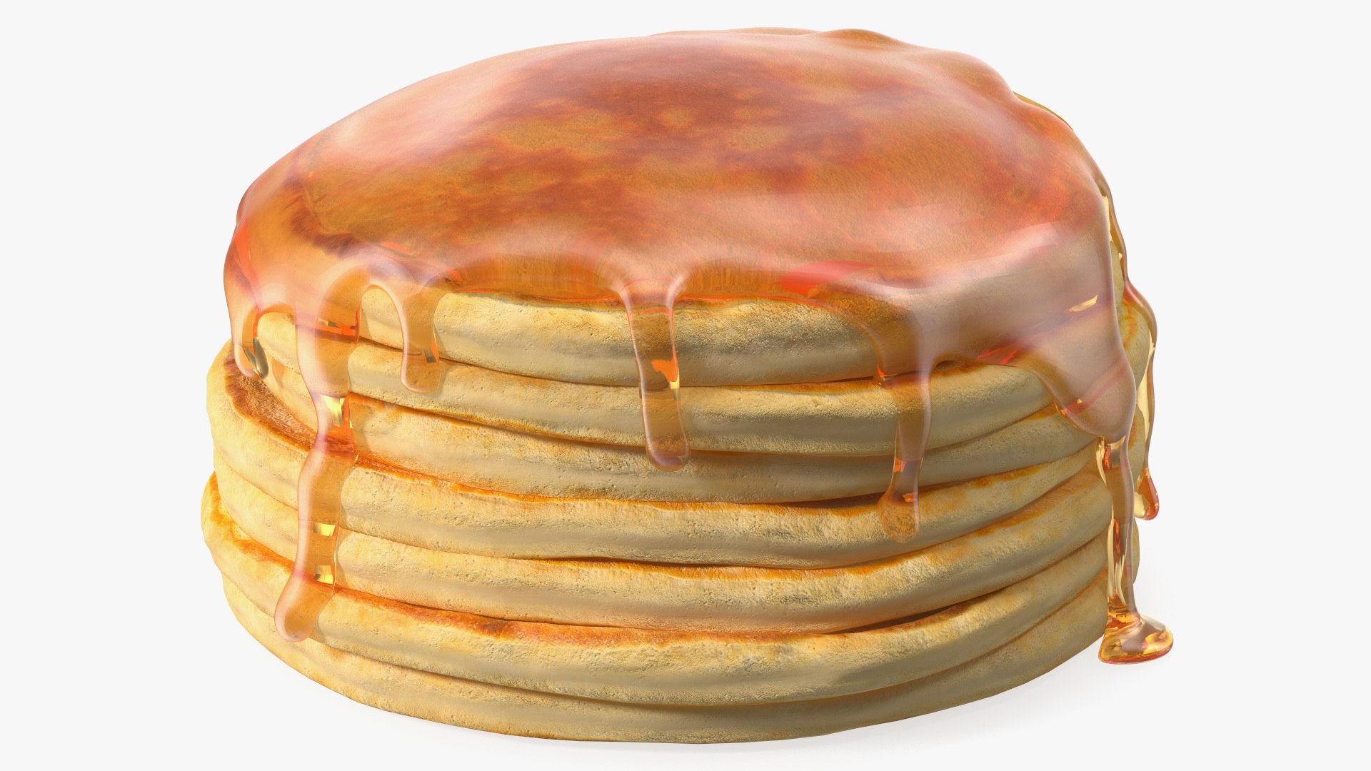 3D Pancakes Poured with Syrup model - TurboSquid 1947989