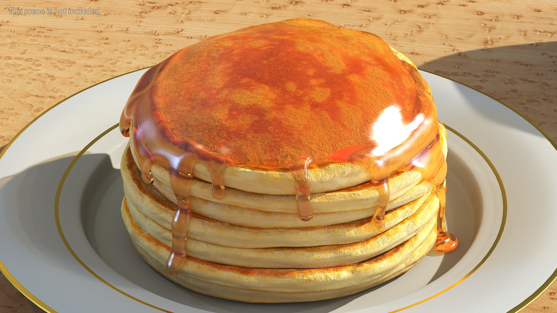 3D Pancakes Poured with Syrup model - TurboSquid 1947989