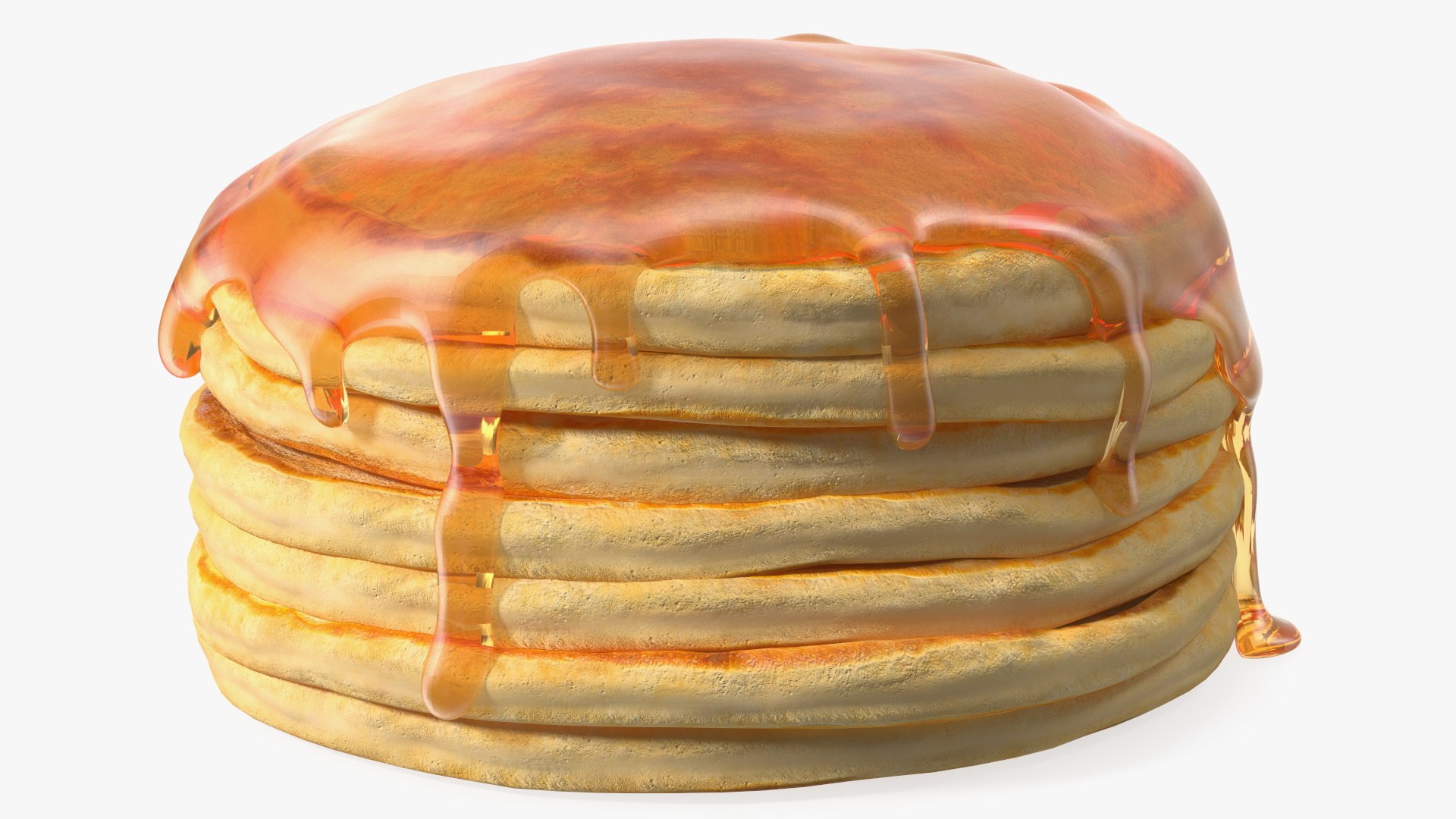 3D Pancakes Poured with Syrup model - TurboSquid 1947989
