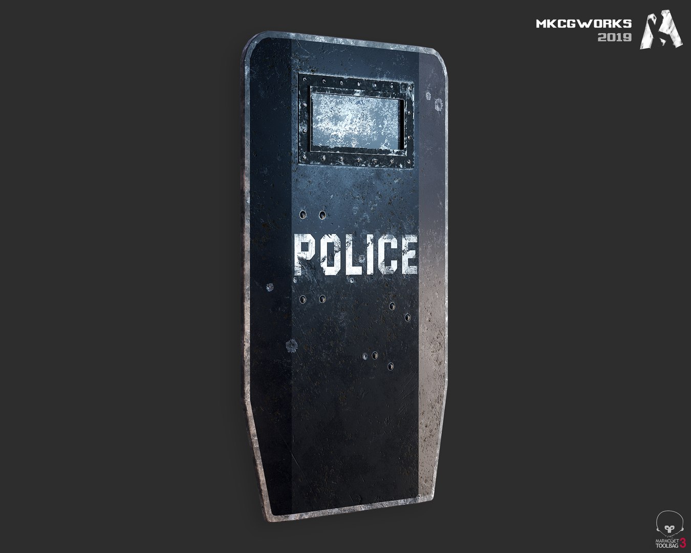 Riot Shield 3D Model - TurboSquid 1423091