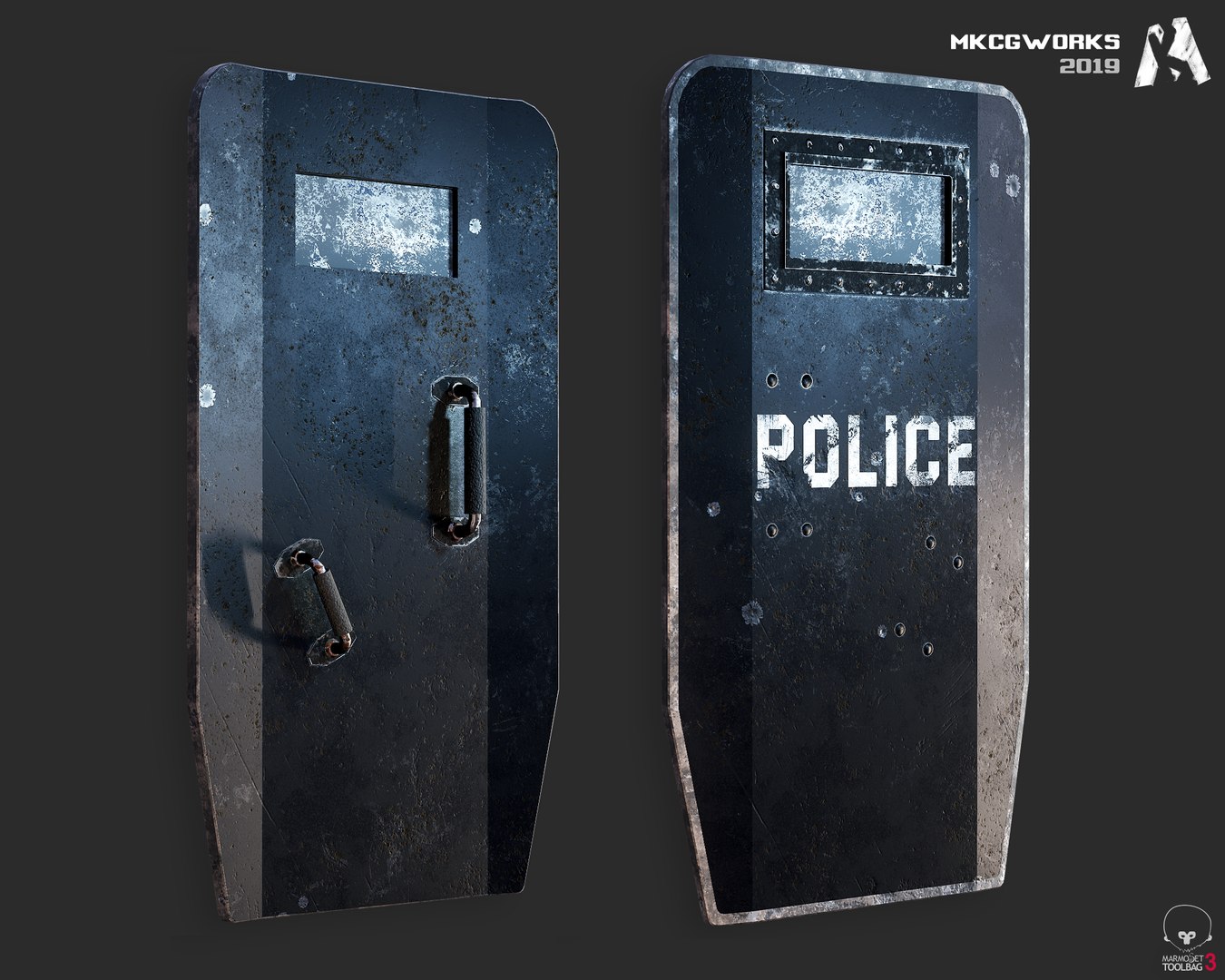 Riot Shield 3D Model - TurboSquid 1423091