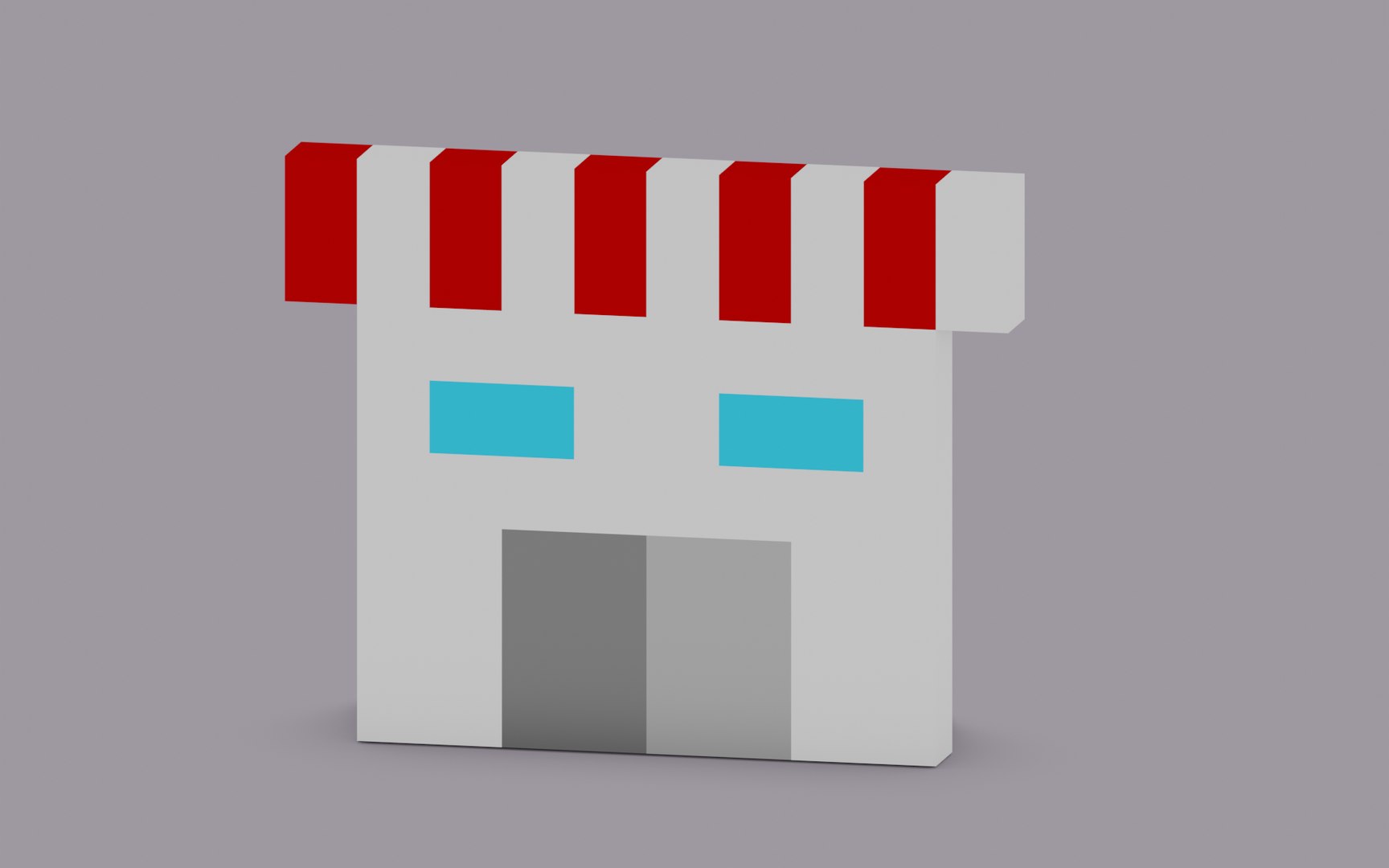 3D Shop Icon Low Poly 8 Bit - TurboSquid 1945497