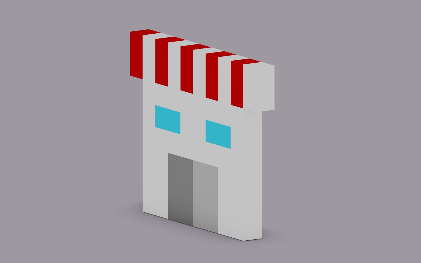 3D Shop Icon Low Poly 8 Bit - TurboSquid 1945497