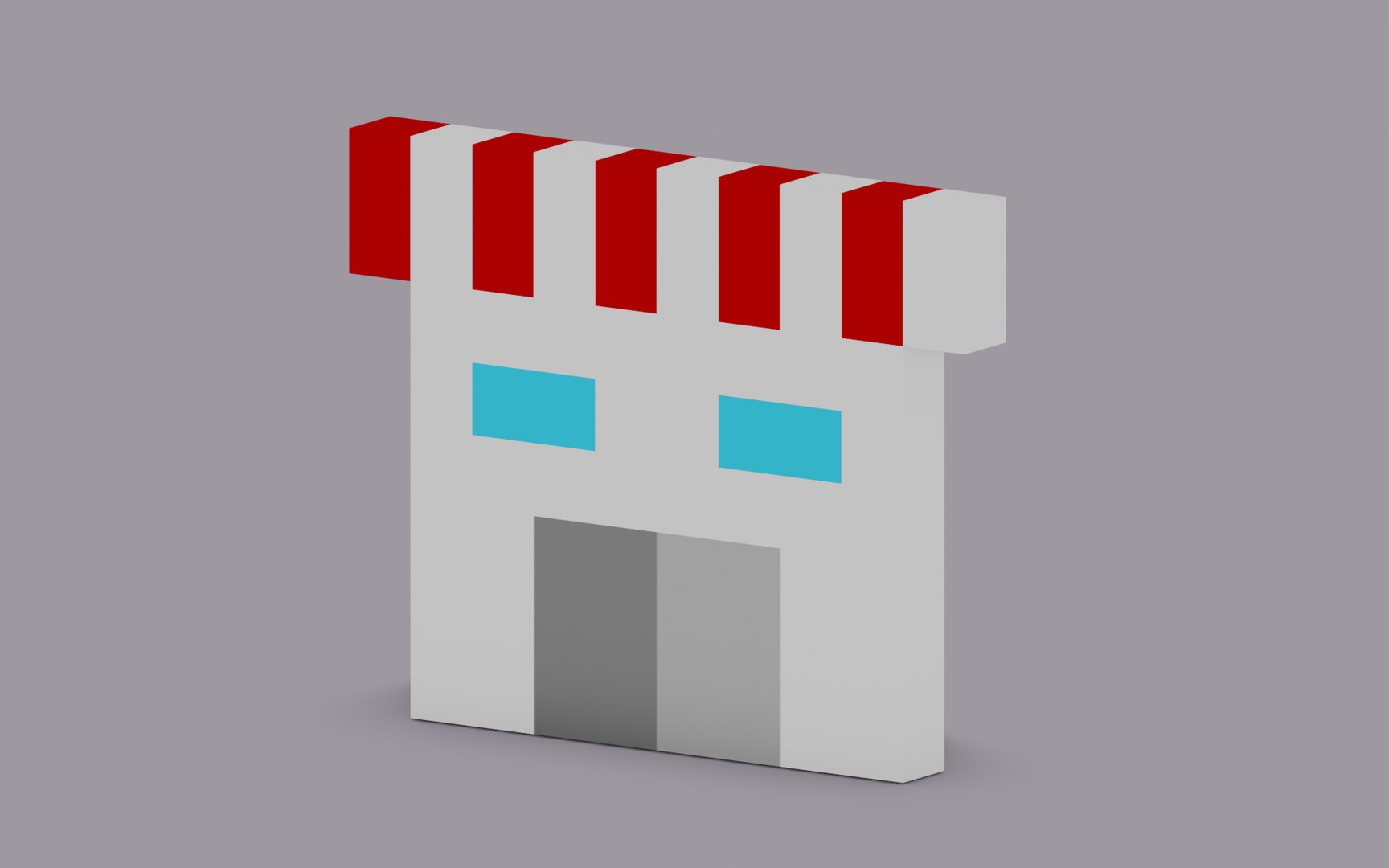 3D Shop Icon Low Poly 8 Bit - TurboSquid 1945497