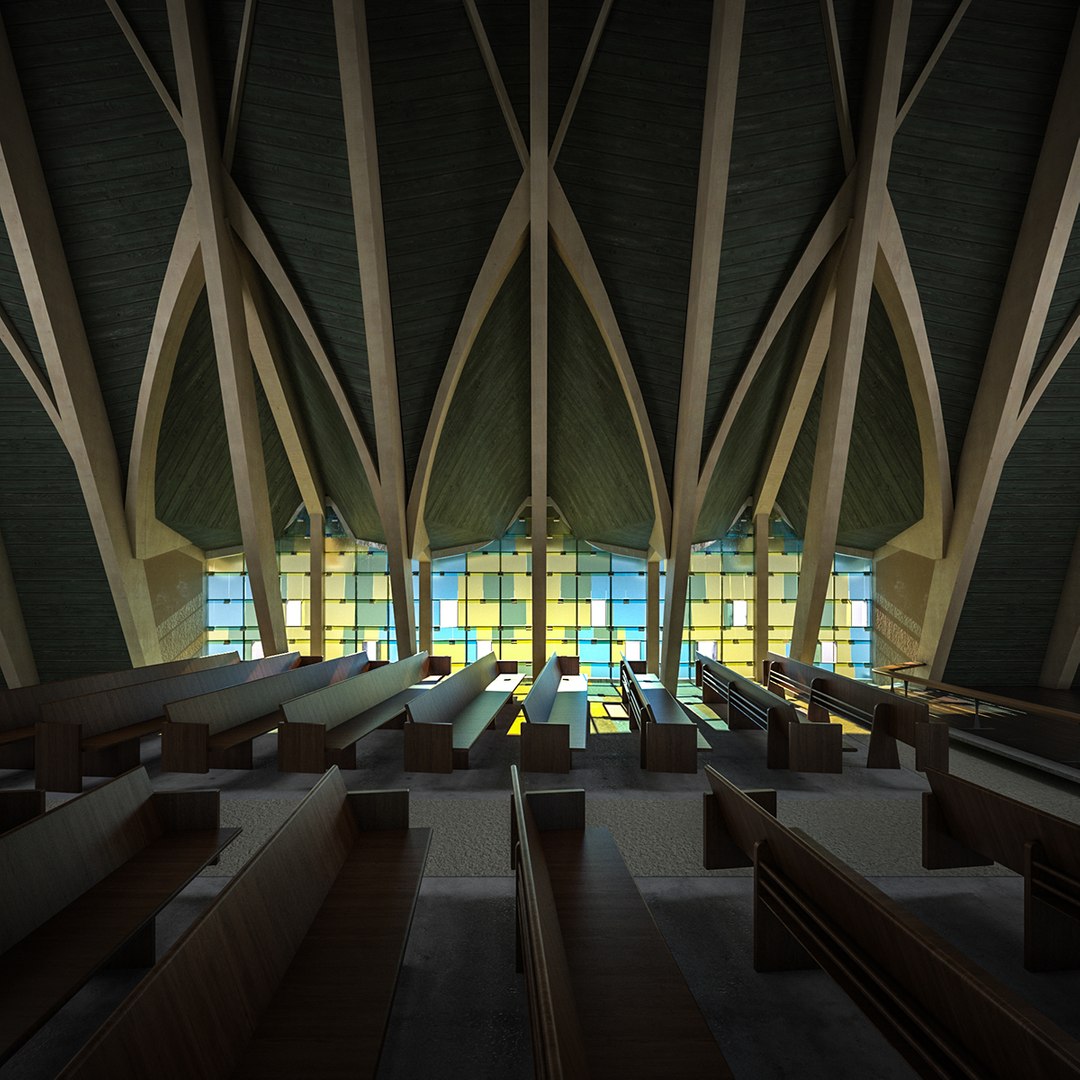 Church Interior 3D Model - TurboSquid 1310007